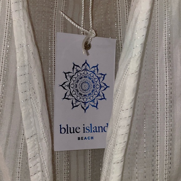 blue island | Swim | Blue Island Beach Swim Coverup Dress White ...